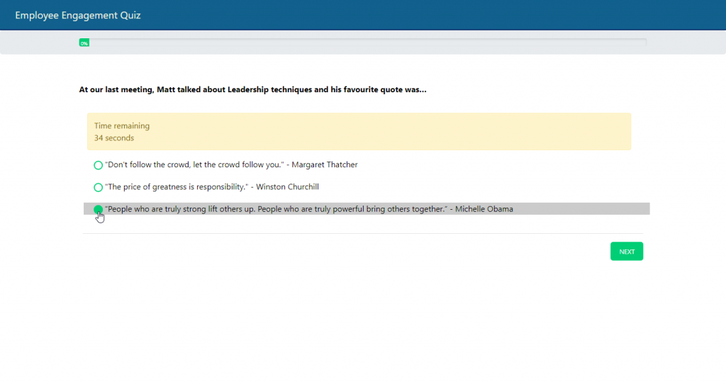 Employee Engagement Quiz – FREE Sample Template - Canadian Survey and ...