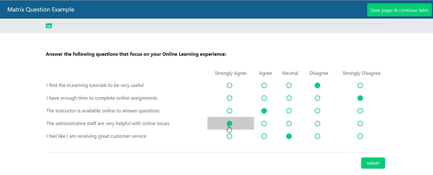 Matrix Style Question: What are the Benefits? - Canadian Survey and ...
